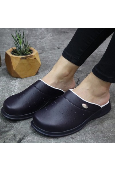 Epilla Lacivert Tam Sabo Terlik Doktor Hemşire Hastane Aşçı Terliği