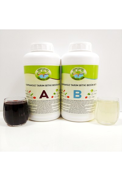 Hidroponik Çilek Besini 1 Litre A ve B Besini Topraksız Tarım