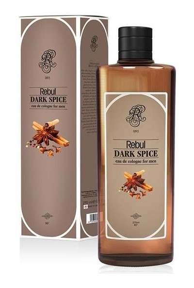 Rebul Dark Spıce (Kara Baharat) 270 ml Cam Şişe Kolonya 80° Rebul Dark Spıce (Kara Baharat) 270 ml Cam Şişe Kolonya 80°