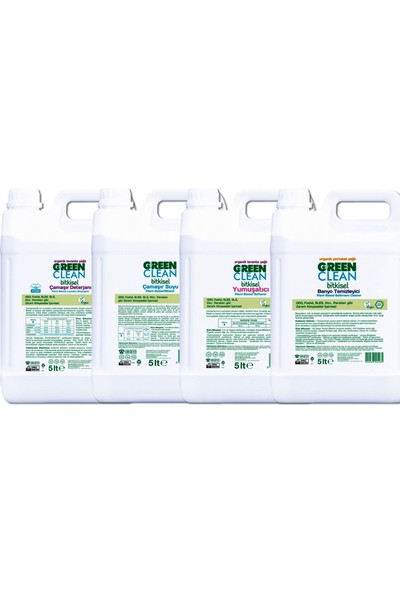 U Green Clean Çamaşır Seti 5 Lt x 4 U Green Clean Çamaşır Seti 5 Lt x 4
