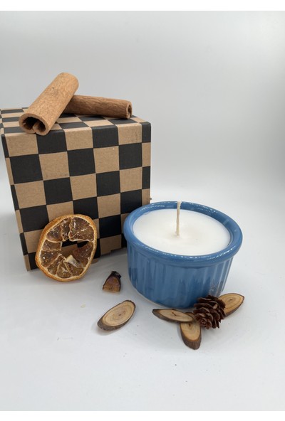 Pera Candle Seramik Mum Beyaz