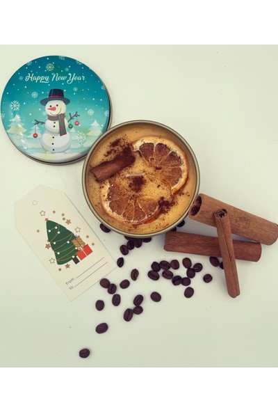 Pera Candle Yılbaşı Serisi Kokulu Metal Kutu Mum