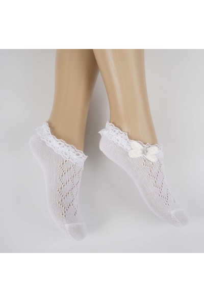 Katamino Yıldızım Aksesuarlı Kız Çocuk File Babet Çorap