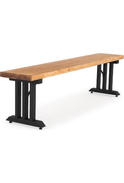 Flora Wood Doğal Ahşap Kütük Ağaç Bench Bank 3 Kollu Mızrak Ayak 140 x 32 cm Flora Wood Doğal Ahşap Kütük Ağaç Bench Bank 3 Kollu Mızrak Ayak 140 x 32 cm