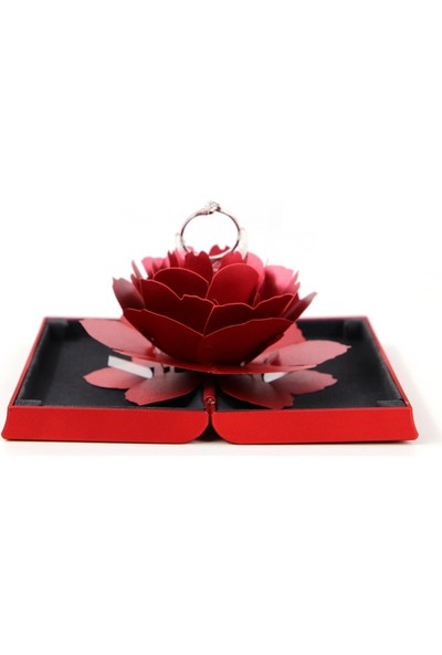 Yaratıcı Gül Dönen Yüzük Kutusu Evlilik Alyans Kutusu Kırmızı (Yurt Dışından) Yaratıcı Gül Dönen Yüzük Kutusu Evlilik Alyans Kutusu Kırmızı (Yurt Dışından)