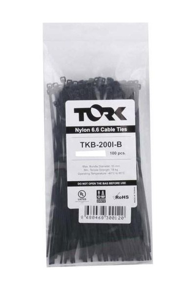 Tork Siyah Kablo Bağı 7,6X550 Tork Siyah Kablo Bağı 7,6X550