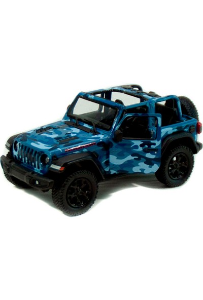 Erzi Metal Çek Bırak Üstü Açık Asker Jeep Mavi 12CM