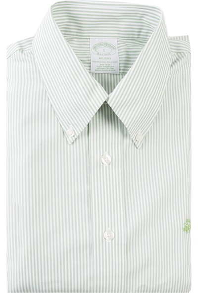 Brooks Brothers Erkek Yeşil Non-Iron Milano Kesim Spor Gömlek Brooks Brothers Erkek Yeşil Non-Iron Milano Kesim Spor Gömlek