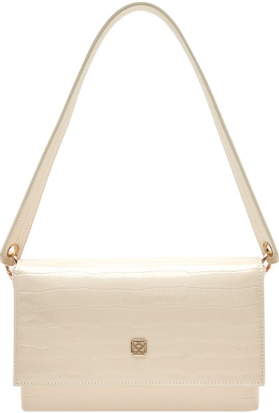 Desa Marimari Beyaz Kadın Deri Omuz Çantası