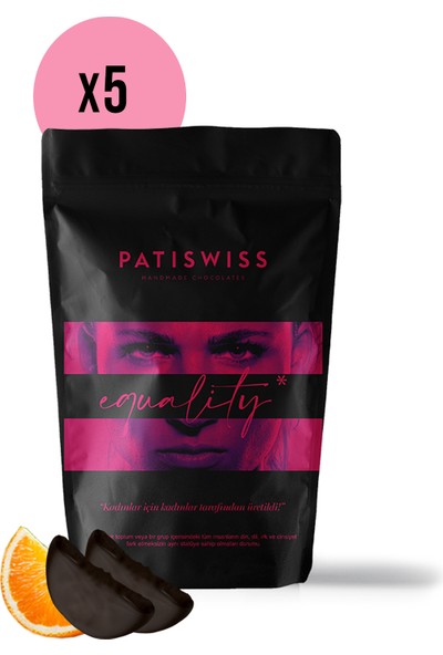 Patiswiss Equality Bitter Çikolata Kaplı Portakal Dilimi 80 gr 5'li Patiswiss Equality Bitter Çikolata Kaplı Portakal Dilimi 80 gr 5'li
