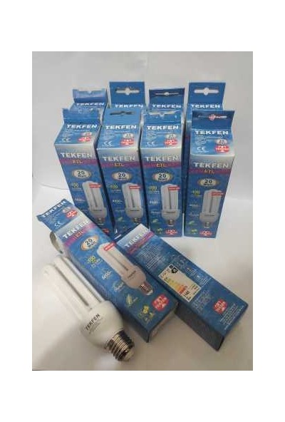 Tekfen 20 Wat Düz Tasarruflu Etl Ampul 10'lu Paket