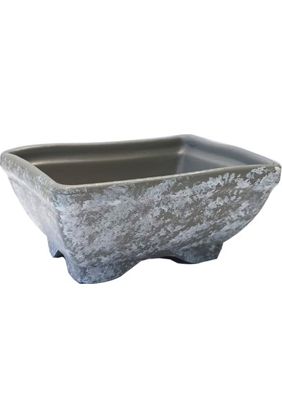 Fideland Gri Kare Bonsai Saksı Fideland Gri Kare Bonsai Saksı