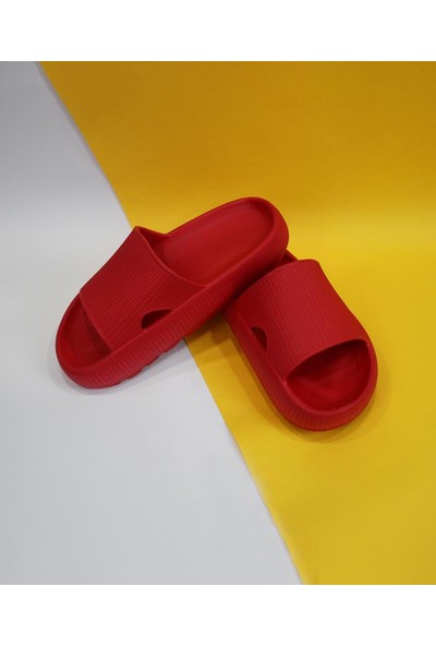 Shonex Kadın Kırmızı Başak Desenli Günlük Rahat Eva Terlik