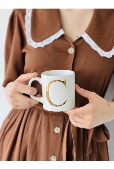 Retrobird Harf Baskılı Kupa Beyaz Retrobird Harf Baskılı Kupa Beyaz