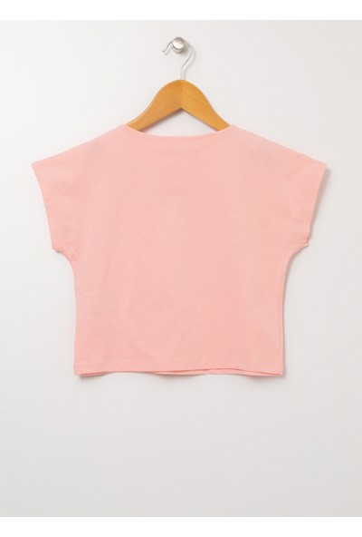 Limon Trouble Girl Pembe Geniş Fit Kiz Çocuk Baskili T-Shirt