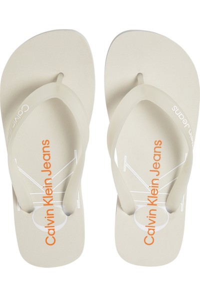 Calvin Klein YW0YW00098ACF TermoplastikBej Kadın Plaj Terliği