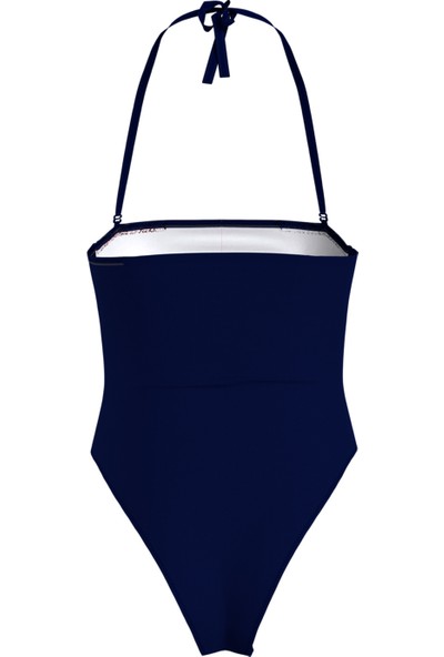 Tommy Hilfiger UW0UW03466DW5002 Mavi Kadın Mayo Tommy Hilfiger UW0UW03466DW5002 Mavi Kadın Mayo