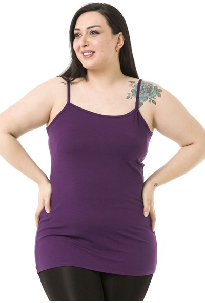 Disentis Modest Büyük Beden Ip Askılı Viskon Mürdüm Body Disentis Modest Büyük Beden Ip Askılı Viskon Mürdüm Body