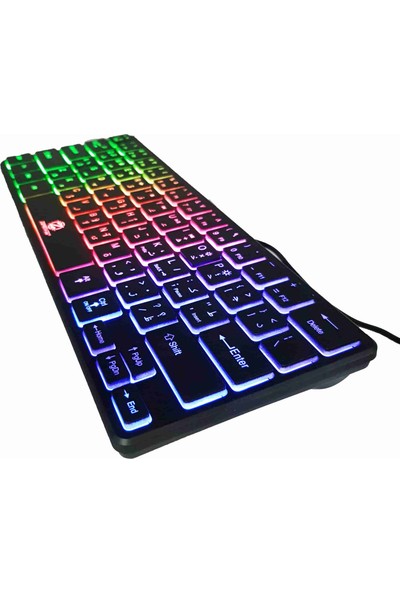 Kobal Business 64 Tuş Rgb Arkadan Aydınlatmalı Arapça USB Klavye (28X11 Cm) MK515 Kobal Business 64 Tuş Rgb Arkadan Aydınlatmalı Arapça USB Klavye (28X11 Cm) MK515