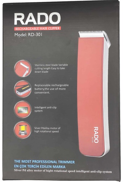 Kobal Business Erkek Bakım Tıraş Makinesi (Renkli) Rado RD-301