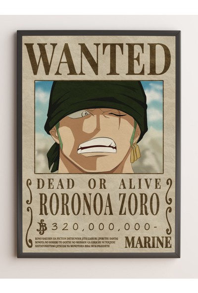 DuoArt Wanted Roronoa Zoro One Piece Anime Poster - Yüksek Çözünürlük Hd Duvar Posteri - Çerçevesiz DuoArt Wanted Roronoa Zoro One Piece Anime Poster - Yüksek Çözünürlük Hd Duvar Posteri - Çerçevesiz