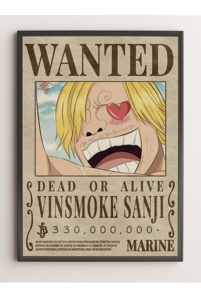 DuoArt Wanted Vinsmoke Sanji One Piece Anime Poster - Yüksek Çözünürlük Hd Duvar Posteri - Çerçevesiz DuoArt Wanted Vinsmoke Sanji One Piece Anime Poster - Yüksek Çözünürlük Hd Duvar Posteri - Çerçevesiz