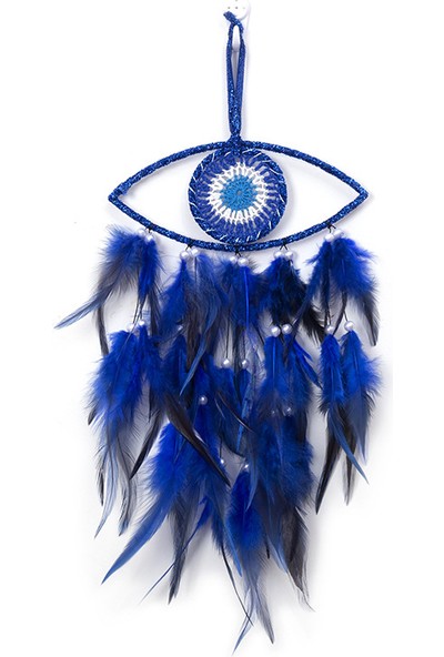 Bonanza Int Nazar Boncuğu Asılı LED Sarkıt Rüzgar Çanları Tüylü Süsleme (Yurt Dışından)