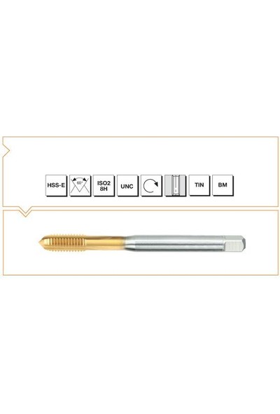 Mte M14 Düz Kanallı Makina Klavuzu Galaxi Tınkaplı