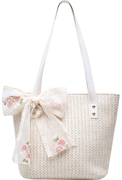 Douler Büyük Kapasiteli Çanta Kadın Hasır Çanta Basit Omuz Çantası Yaz Plaj Çantası (Yurt Dışından) Douler Büyük Kapasiteli Çanta Kadın Hasır Çanta Basit Omuz Çantası Yaz Plaj Çantası (Yurt Dışından)