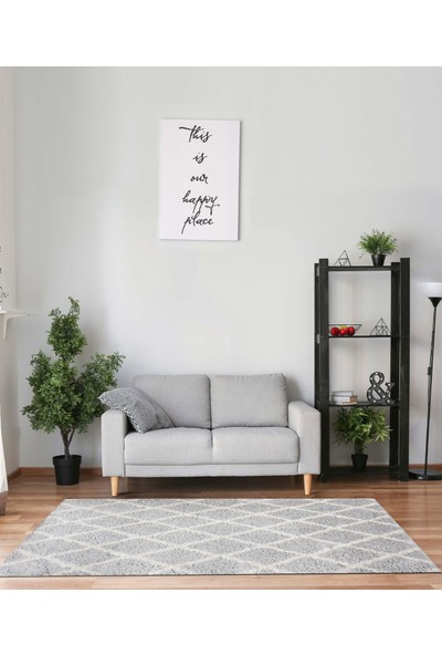 Potamia Oslo Oturma Odası Halısı Gri Krem Shaggy Halı E3380 80 x 150 Potamia Oslo Oturma Odası Halısı Gri Krem Shaggy Halı E3380 80 x 150