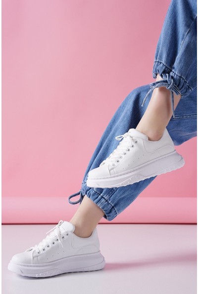 Seem Shoes Perla Bej Kadın Spor Ayakkabı Sneaker