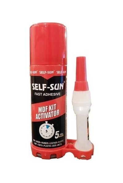 Almital Self-Sun Hızlı Yapıştırıcı, Mdf Kit (200 ml Sprey 36 gr Yapıştırıcı) Almital Self-Sun Hızlı Yapıştırıcı, Mdf Kit (200 ml Sprey 36 gr Yapıştırıcı)