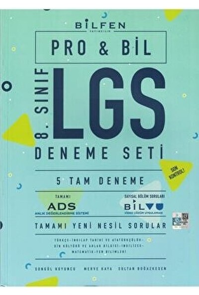 Bilfen Yayıncılık 8. Sınıf Probil 5'Li Deneme Seti