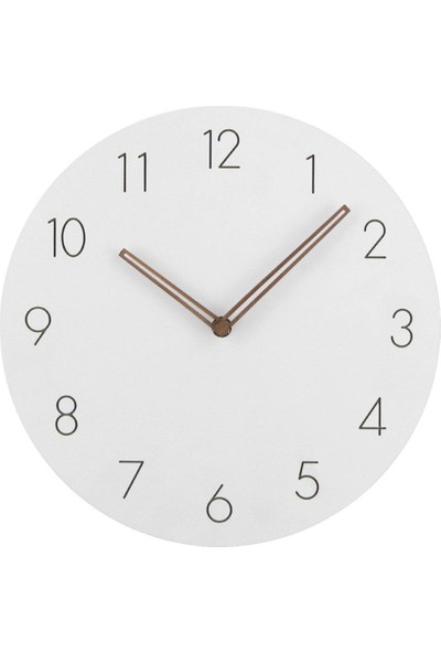 Acelit Ahşap Duvar Saati Sessiz Minimalizm Izle Yatak Odası Dekor 11 Inç Süpürme Saatleri Beyaz