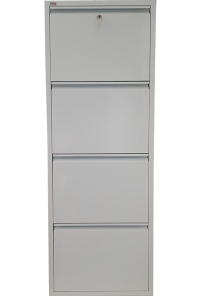 Pratik Metal Ayakkabılık ve Mobilya 4'lü Kilitli Pratik Metal Ayakkabılık (Beyaz)