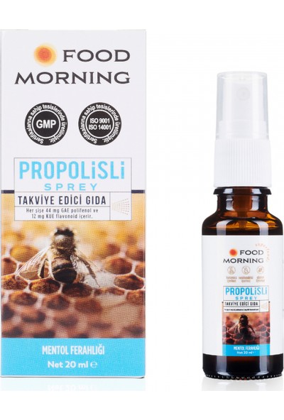 Food Morning Propolisli Ballı Boğaz Spreyi 20 ml