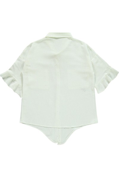 Civil Girls Kız Çocuk Bağlamalı Gömlek 10-13 Yaş Ekru