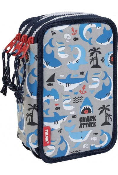 Mılan 081364SRT Shark Attack 3 Cepli Kalem Kutusu Mılan 081364SRT Shark Attack 3 Cepli Kalem Kutusu