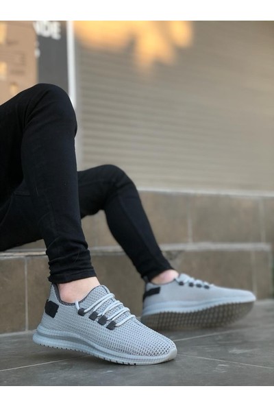 Modalem MD9961 Kalın Taban Tarz Sneakers Gri Erkek Spor Ayakkabısı