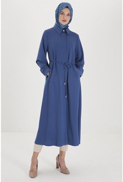 Zühre Gömlek Yaka ve Bel Bağlamalı Giy Çık GÇ-0001