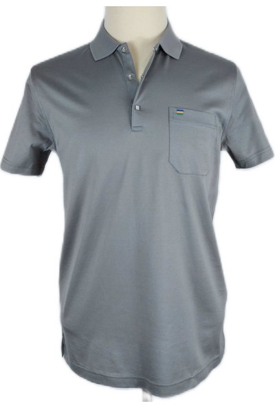 Fahrettin Moda RMS-10042 Gri Cepli Çıtçıtlı Polo Yaka Klasik T-Shirt Fahrettin Moda RMS-10042 Gri Cepli Çıtçıtlı Polo Yaka Klasik T-Shirt