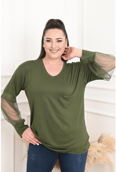 Koza Kadın Büyük Beden (Battal) Bluz 1109-22