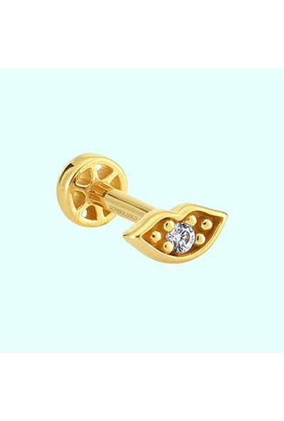 SembolGold Altın Dudak Tragus Piercing 14 Ayar SembolGold Altın Dudak Tragus Piercing 14 Ayar