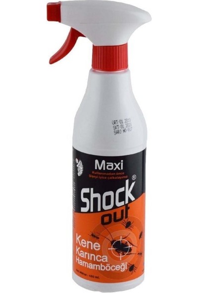 Shock Out Maxi Karınca Hamamböceği ve Kene Spreyi Shock Out Maxi Karınca Hamamböceği ve Kene Spreyi