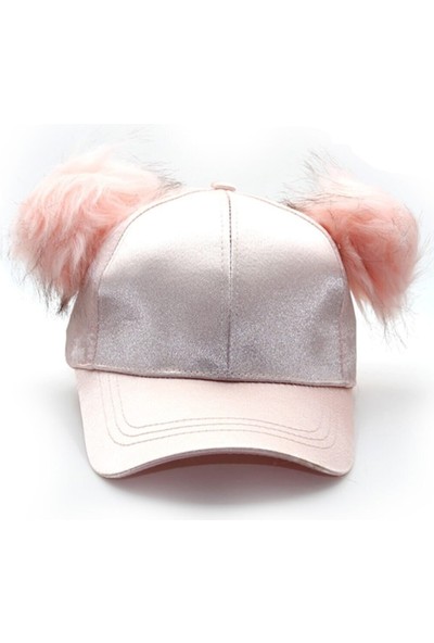Karadağ Ponponlu Pembe Kadın Şapka - CAPKPTR003 Karadağ Ponponlu Pembe Kadın Şapka - CAPKPTR003