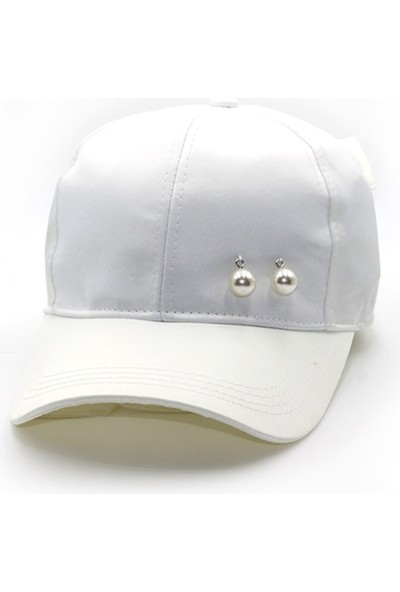 Karadağ Iki Taşlı Beyaz Kadın Şapka - CAPSTBR002 Karadağ Iki Taşlı Beyaz Kadın Şapka - CAPSTBR002