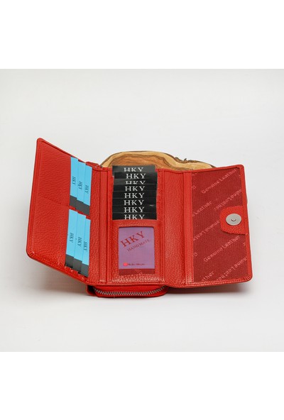 Hky 3623 Hakiki Deri Büyük Boy Kadın Cüzdan