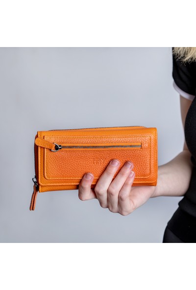 Hky 3623 Hakiki Deri Büyük Boy Kadın Cüzdan