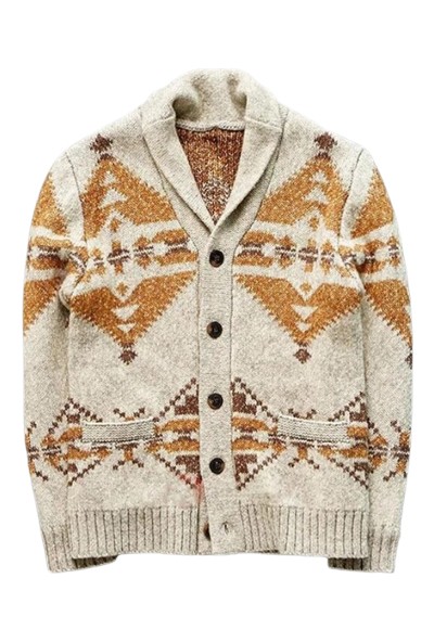 Desenli Erkek Örme Hırka