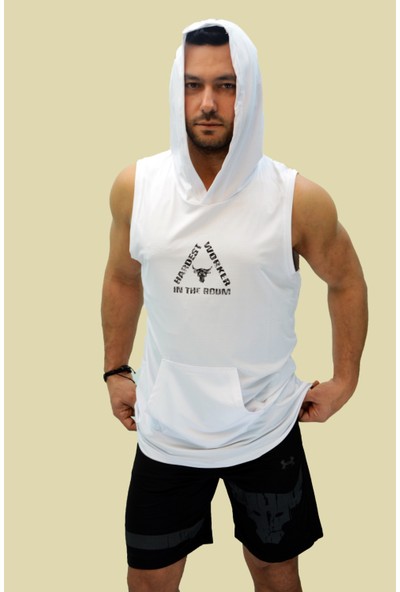 Under Armour Beyaz Renk Hardest Worker Model Nefes Alan Dalgıç Kumaş Terletmez Kapüşonlu Slim Fit Erkek Atlet Under Armour Beyaz Renk Hardest Worker Model Nefes Alan Dalgıç Kumaş Terletmez Kapüşonlu Slim Fit Erkek Atlet